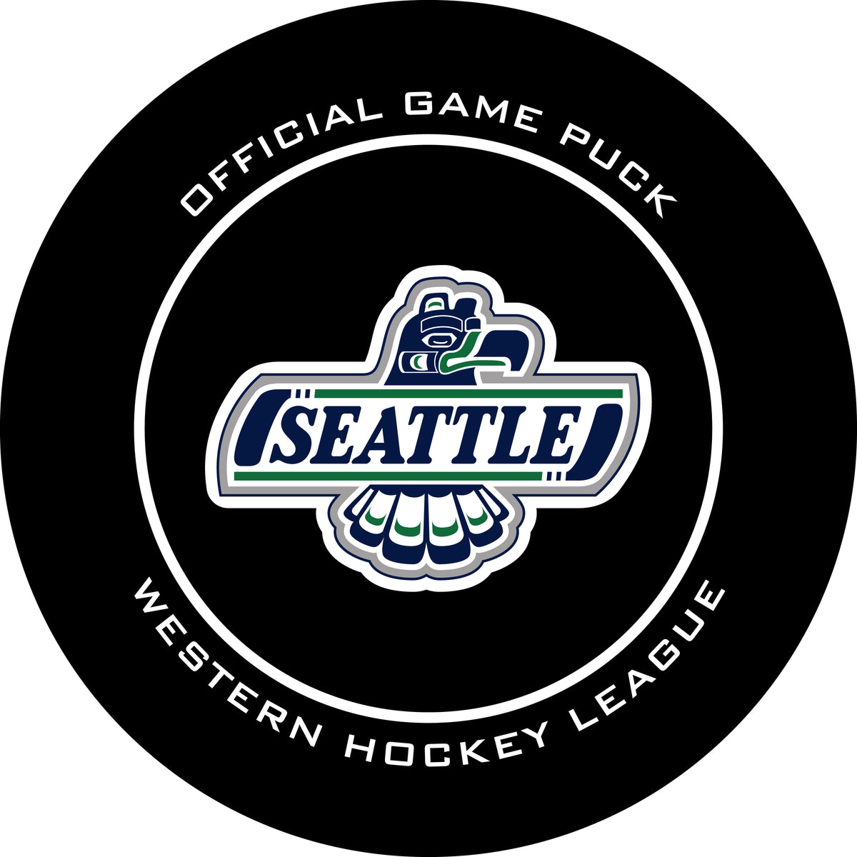 WHL Seattle Thunderbirds Official Game Puck (Season 2019-2023) - Thund ...
