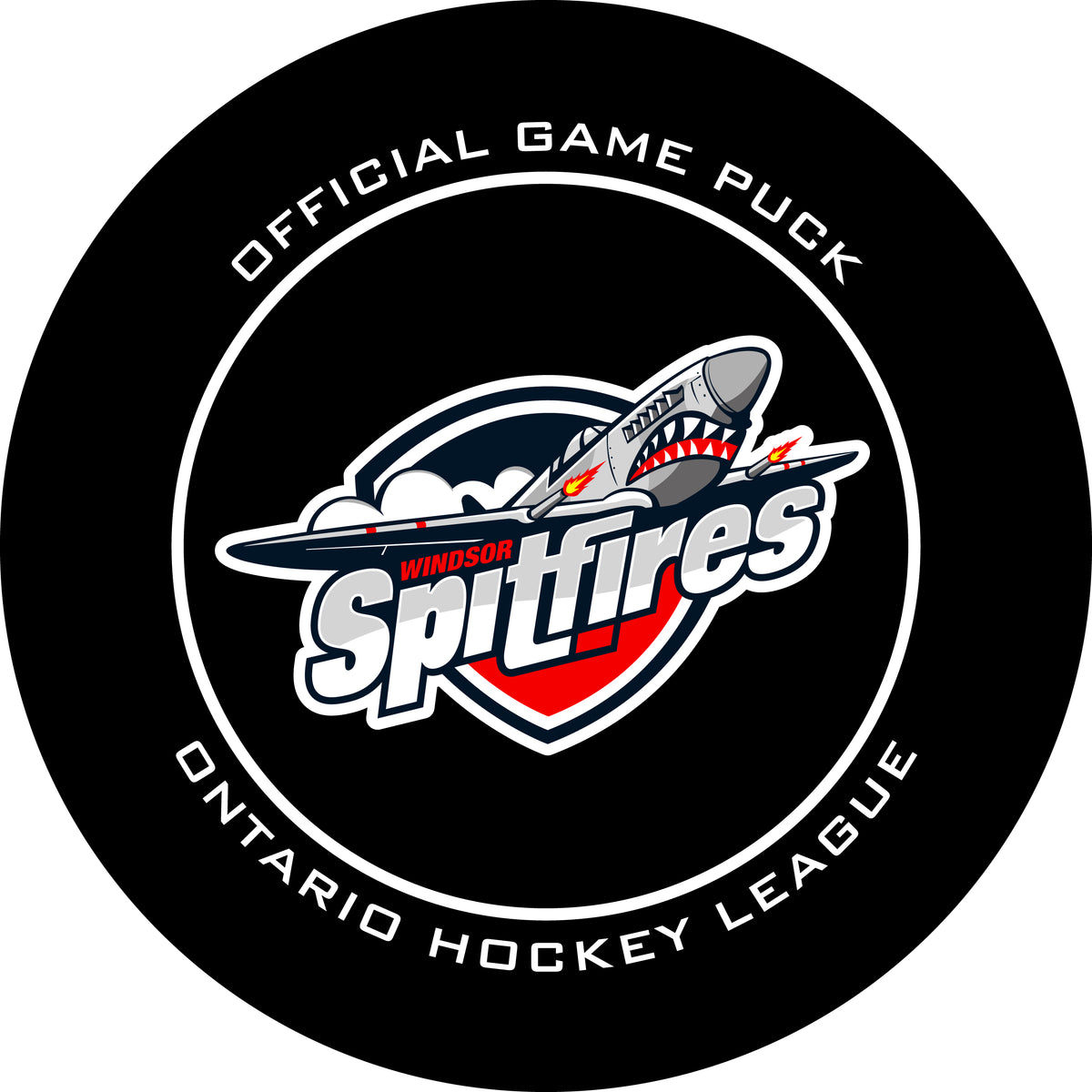 OHL Windsor Spitfires Official Game Puck (Season 2019-2022) -Spitfires ...